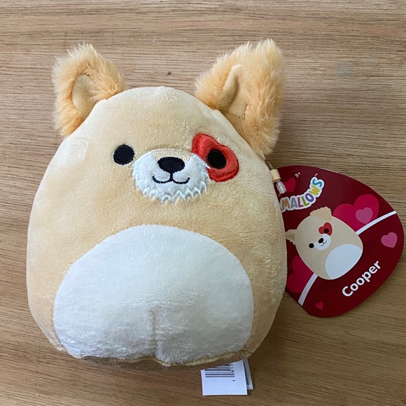 Squishmallows | Toys | Squishmallow Cooper The Tan Dog W Heat Eyepatch ...